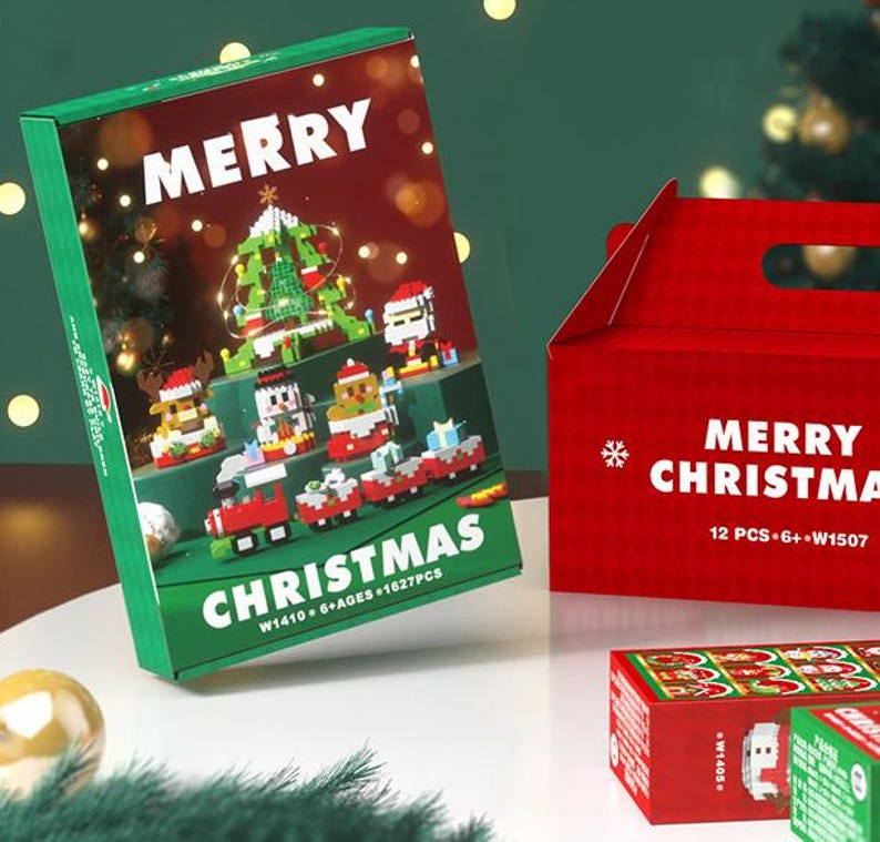 DIY Christmas Building Blocks, Christmas Tree,holiday Mini Bricks ...