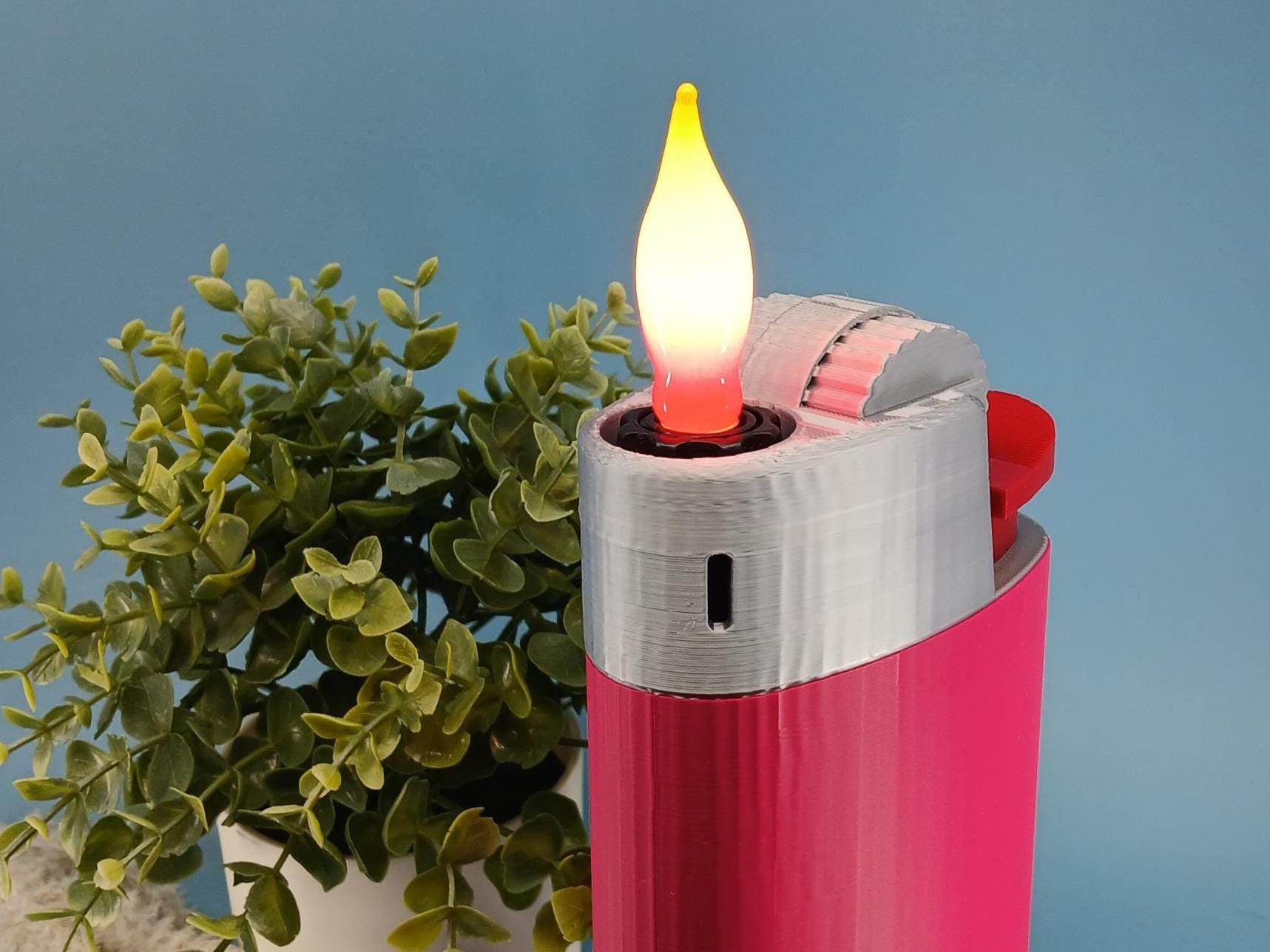 Large Pink Lighter Lamp | Cute Room Decor | Novelty Gamer Lamp Gift ...