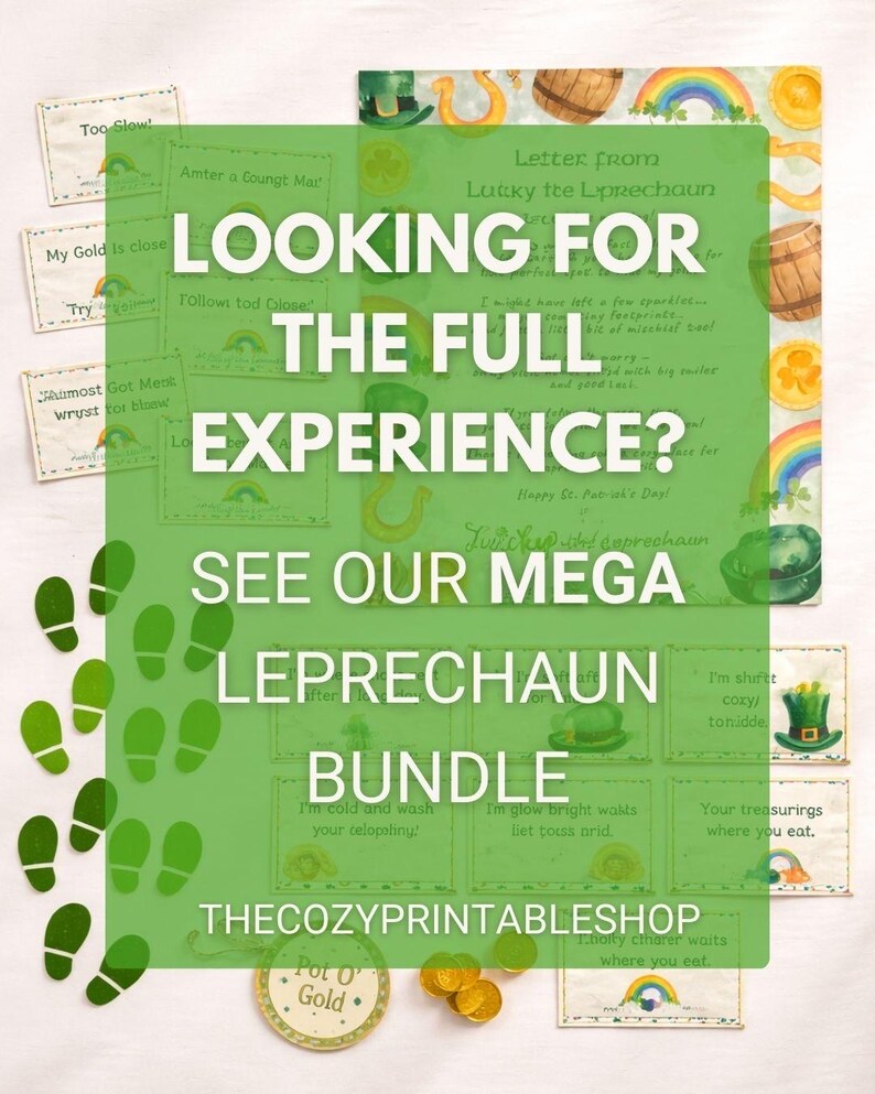 St. Patrick's Day Leprechaun Trap Kit, Printable Signs & Bait (PDF ...