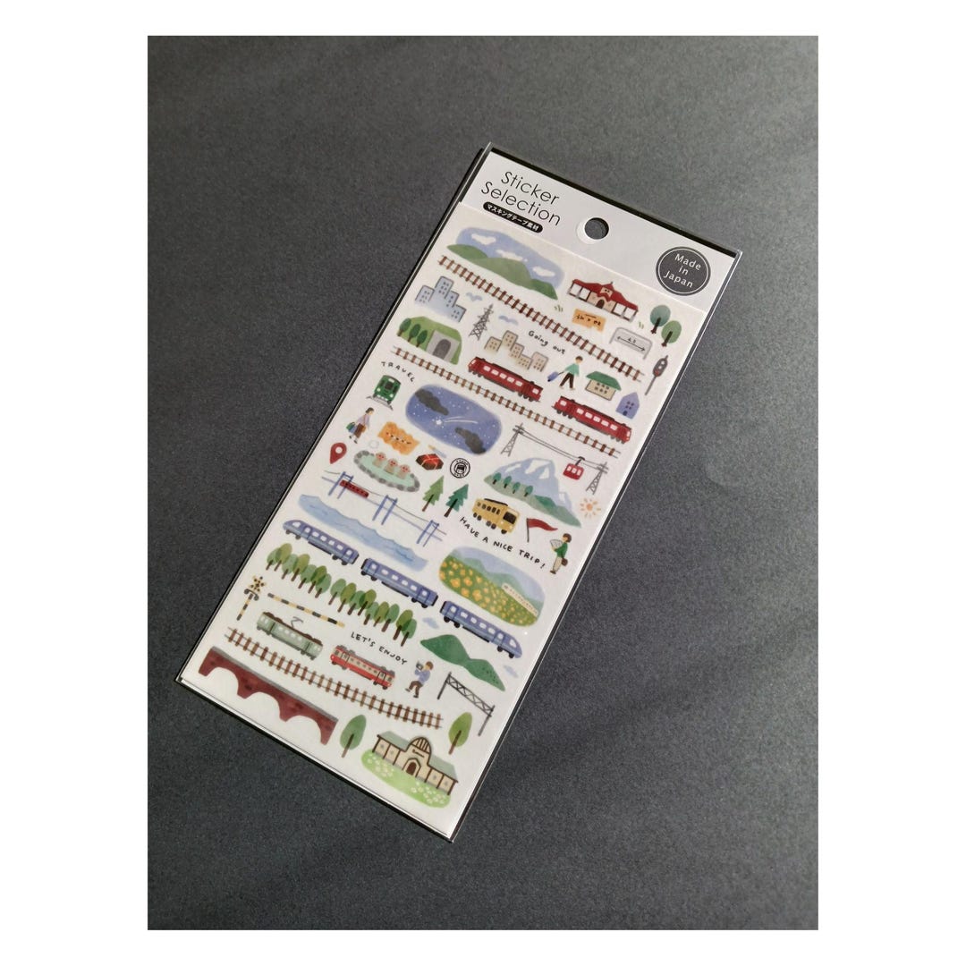 Japanese Masking Tape–style Sticker Sheet | Road Trip | Made in Japan ...