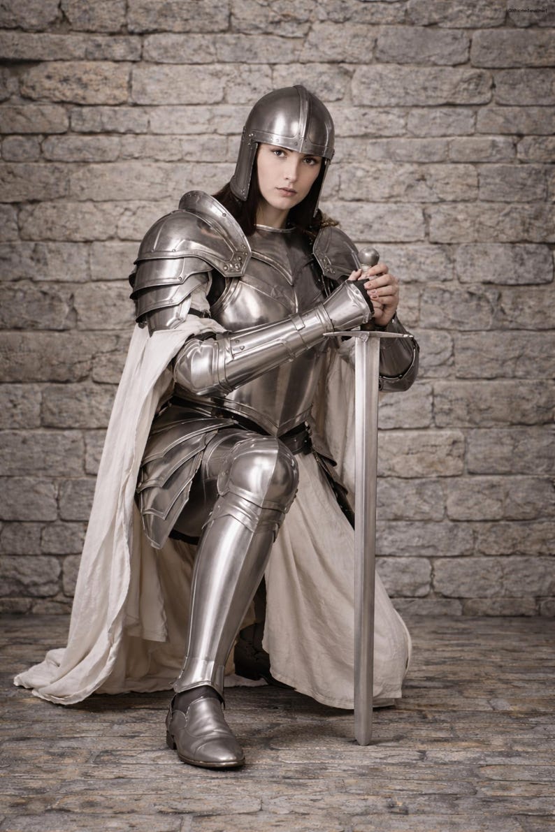 Medieval Female Knight Armor Costume | Full Plate Armor Outfit | Joan ...