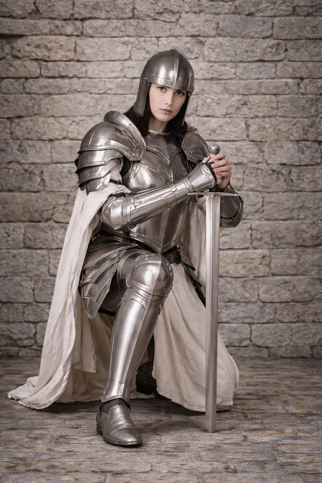 Medieval Female Knight Armor Costume | Full Plate Armor Outfit | Joan ...
