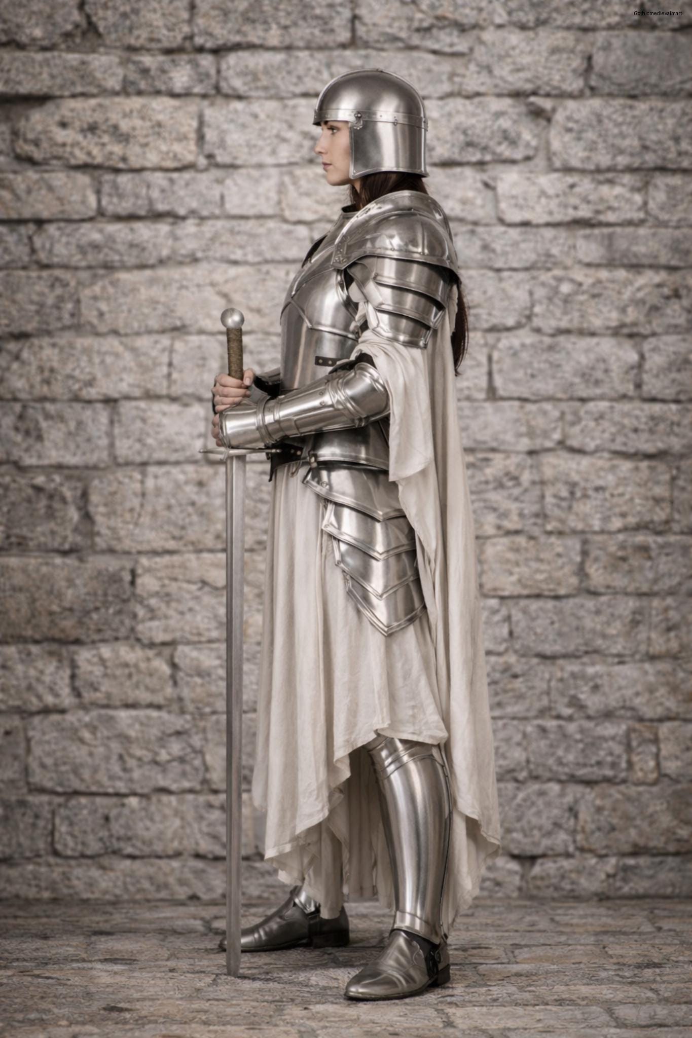 Medieval Female Knight Armor Costume | Full Plate Armor Outfit | Joan ...