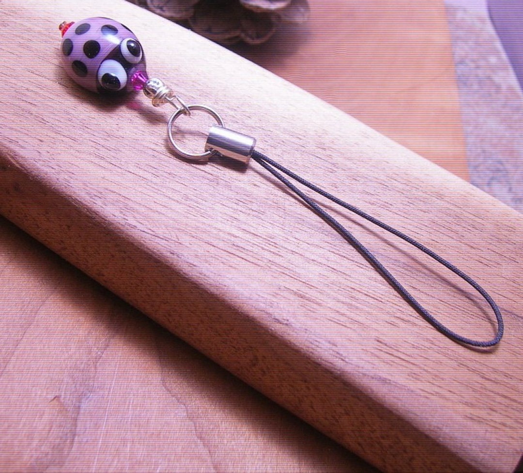 Cute Lampwork Bug Bead Cell Phone Charm - Etsy