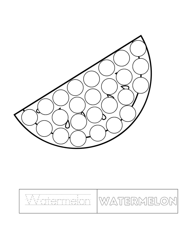 Fruits & Vegetables Kids Dot Marker Coloring Pages | Toddler Activity ...