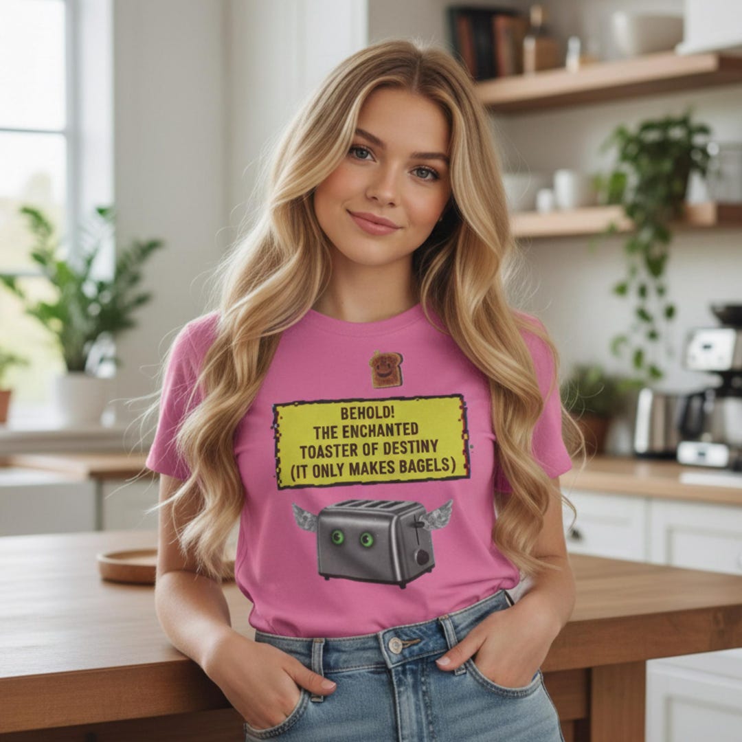 Enchanted Toaster of Destiny T-shirt | Ironic Fantasy Meme, Retro Gamer ...