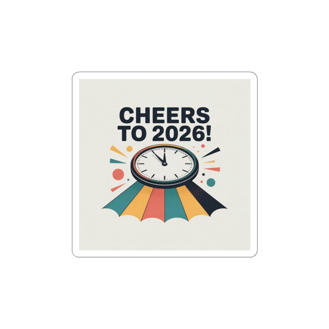 Cheers to 2026 Sticker | Retro New Year Countdown - Etsy