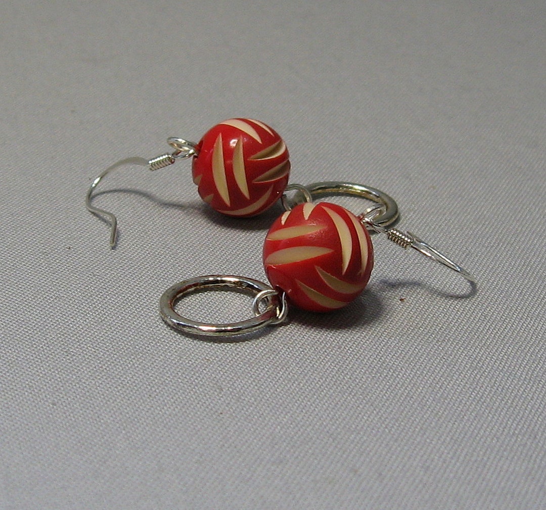 Vintage Celluloid Dangle Earrings - Etsy