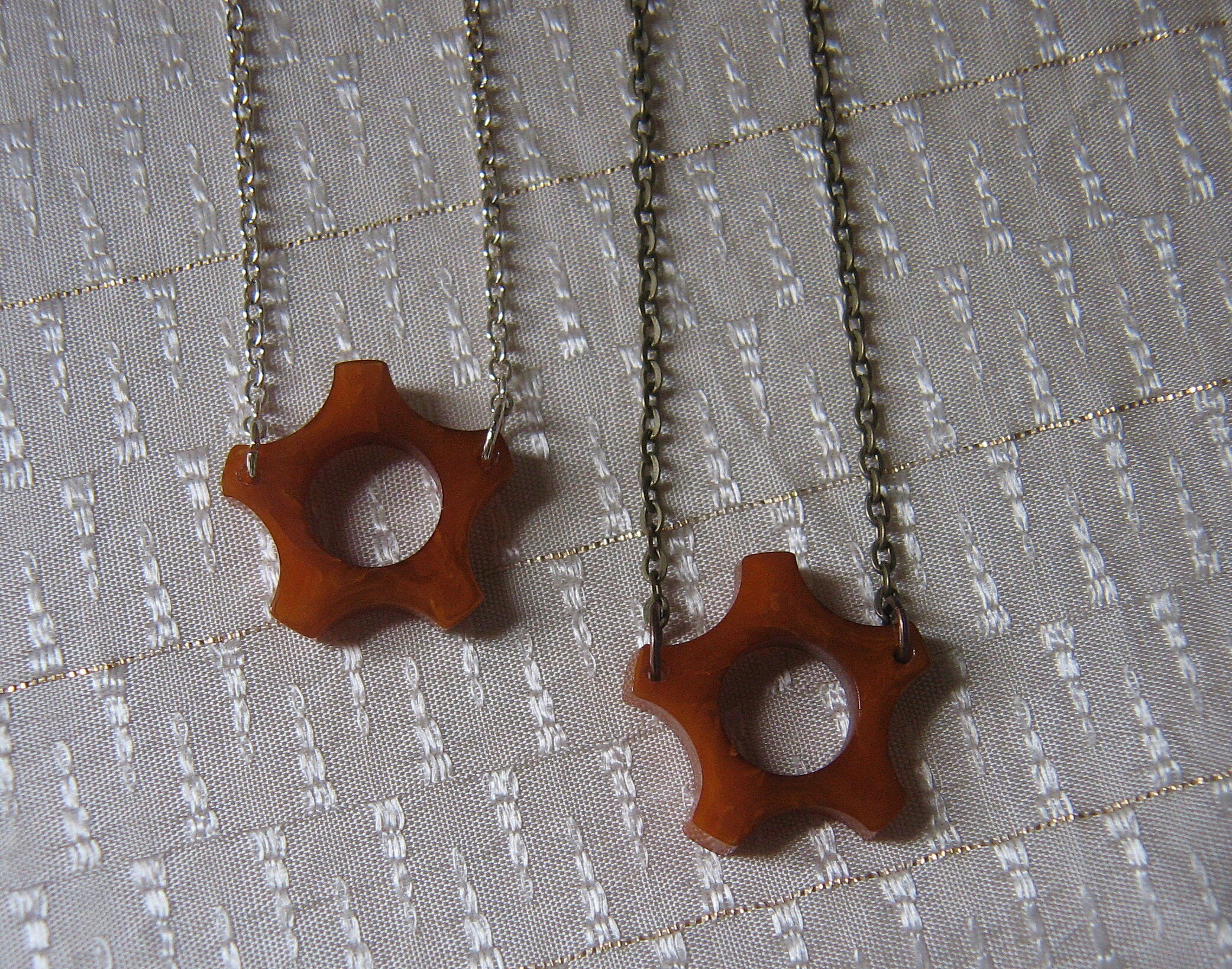 Bakelite Gear Necklace | Etsy