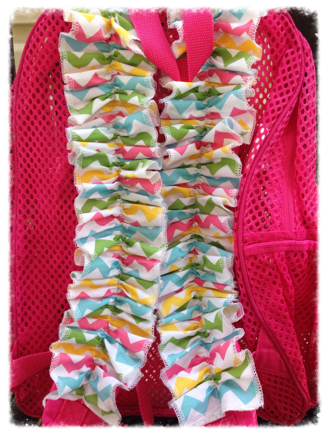 OWL Chevron Mesh Backpack for Girls Personalized - Etsy