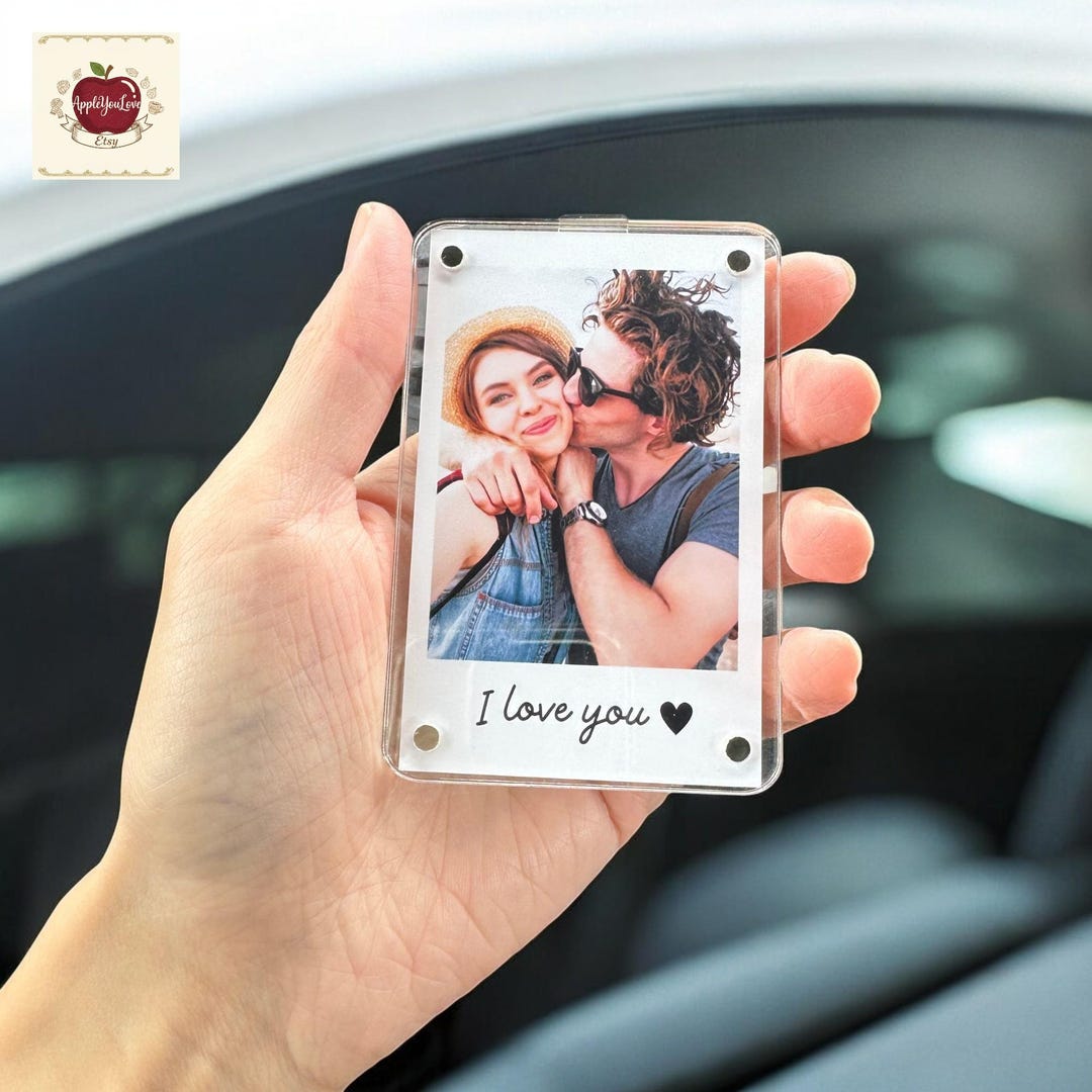 Couple Photo Car Visor Clip, Personalized Friendship Gift, Photo Visor ...