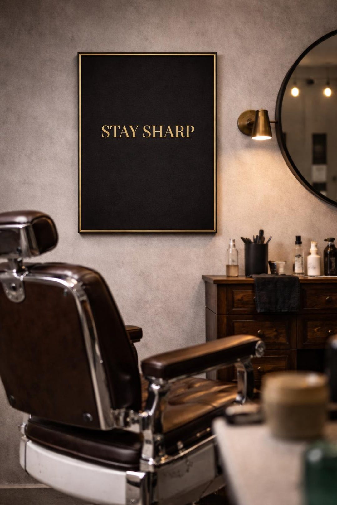 Stay Sharp Minimalist Poster | Motivational Wall Art | Modern ...