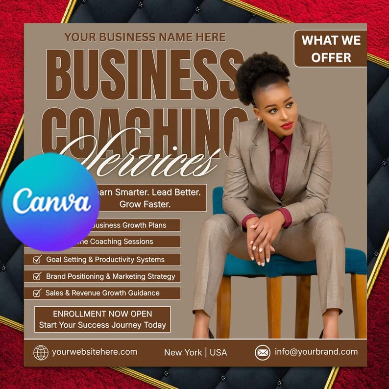 Business Coaching Services Flyer Template , Consulting & Business Coach ...