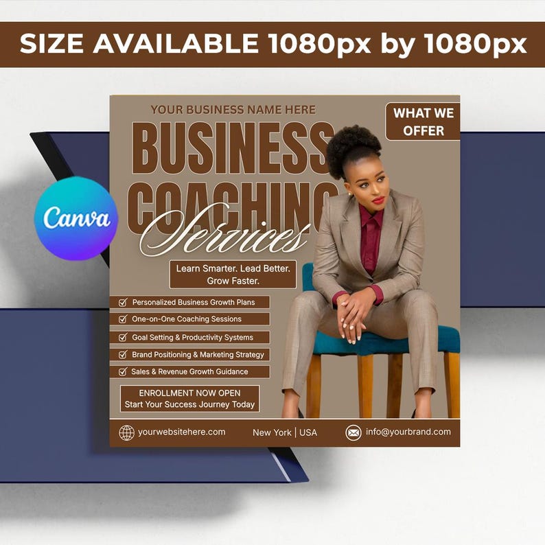 Business Coaching Services Flyer Template , Consulting & Business Coach ...
