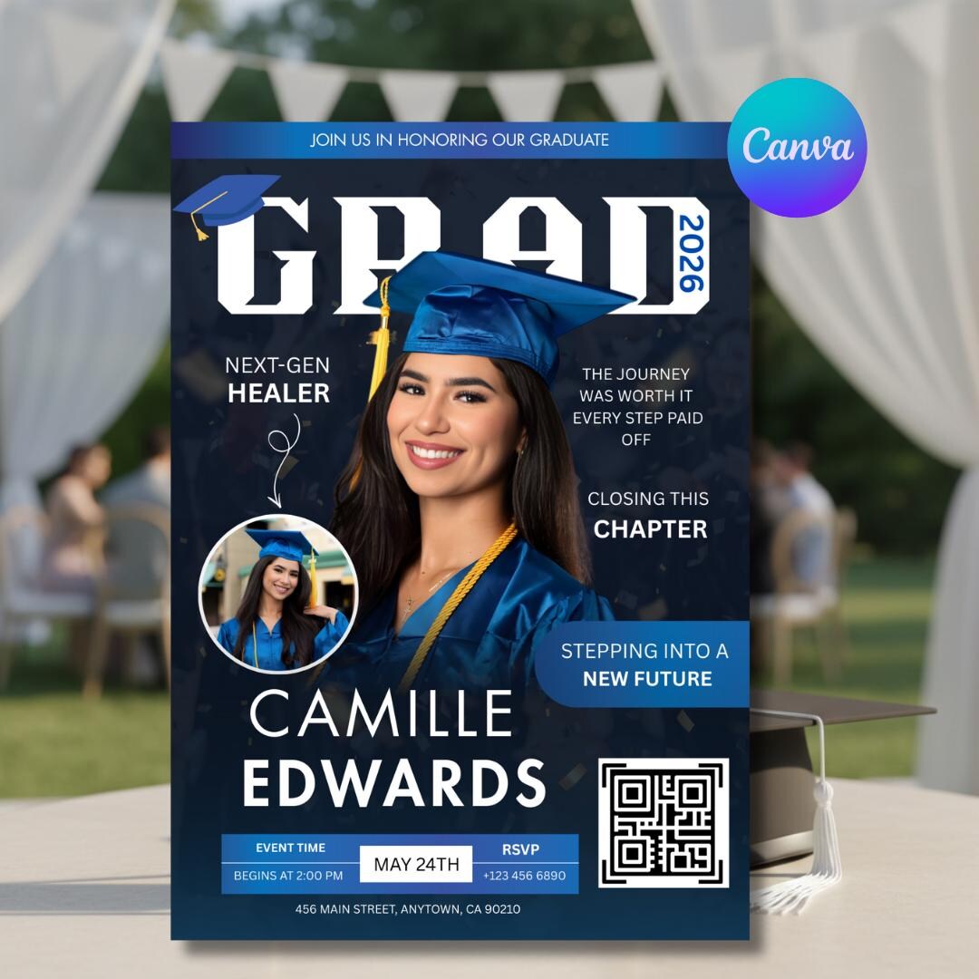 Graduate Flyer, Graduation Party Flyer, Graduation Invitation, College ...