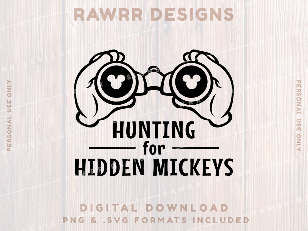 Hunting for Hidden Mickeys | Digital Download | SVG PNG | Cricut ...