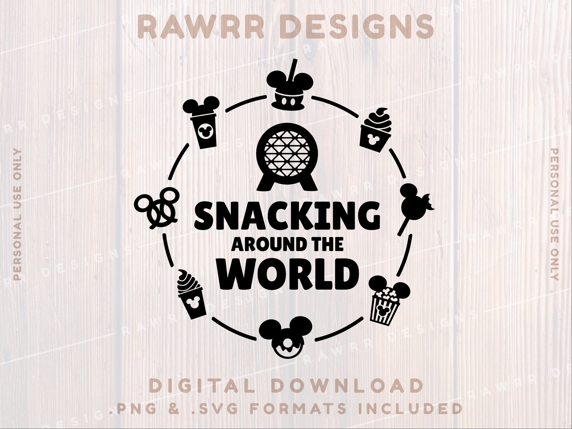 Snacking Around the World Epcot Digital Download SVG PNG Cricut ...