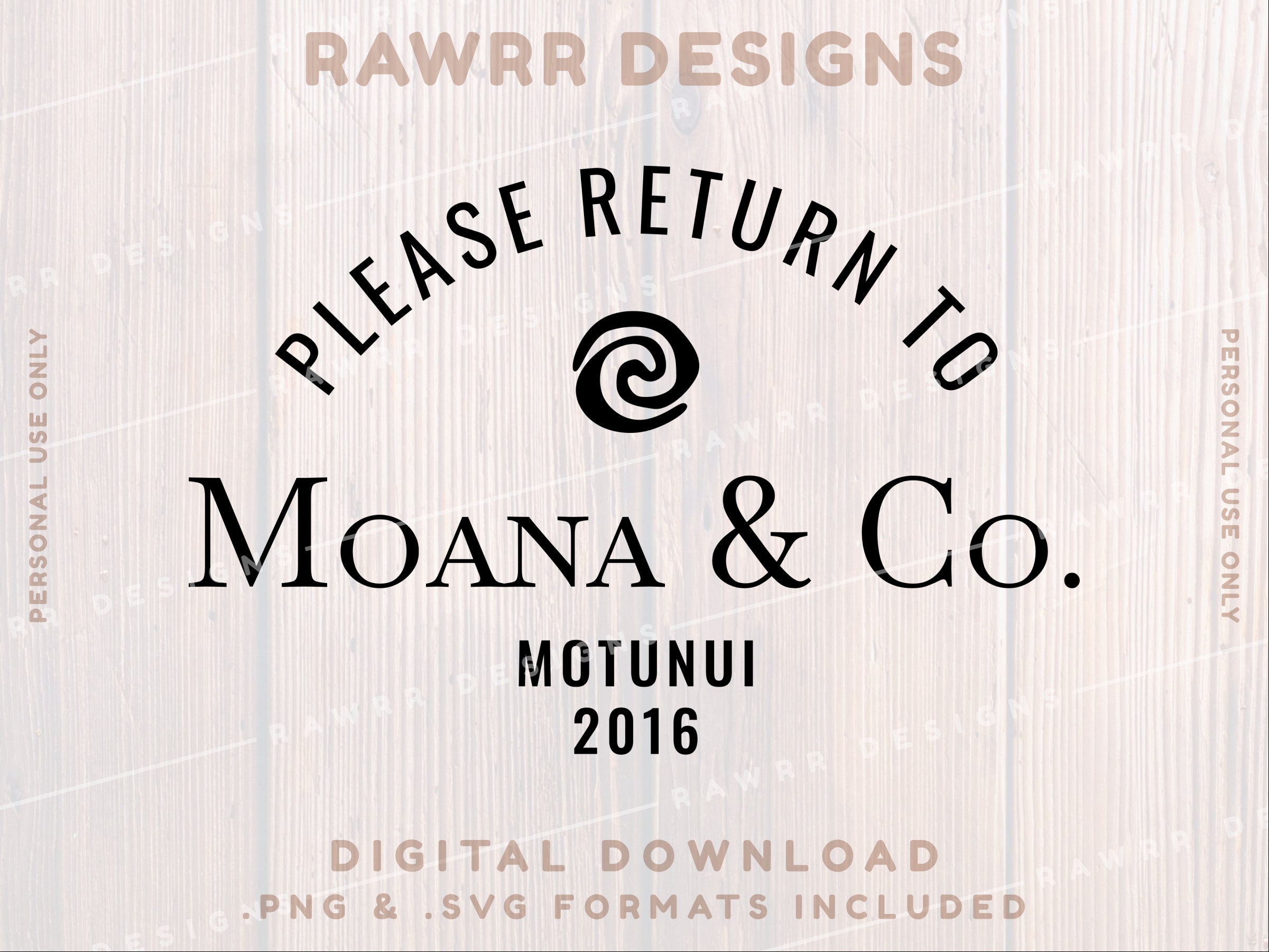 Moana Co | Vaiana Motunui | Please Return to Tiffany's | Custom Shirt ...