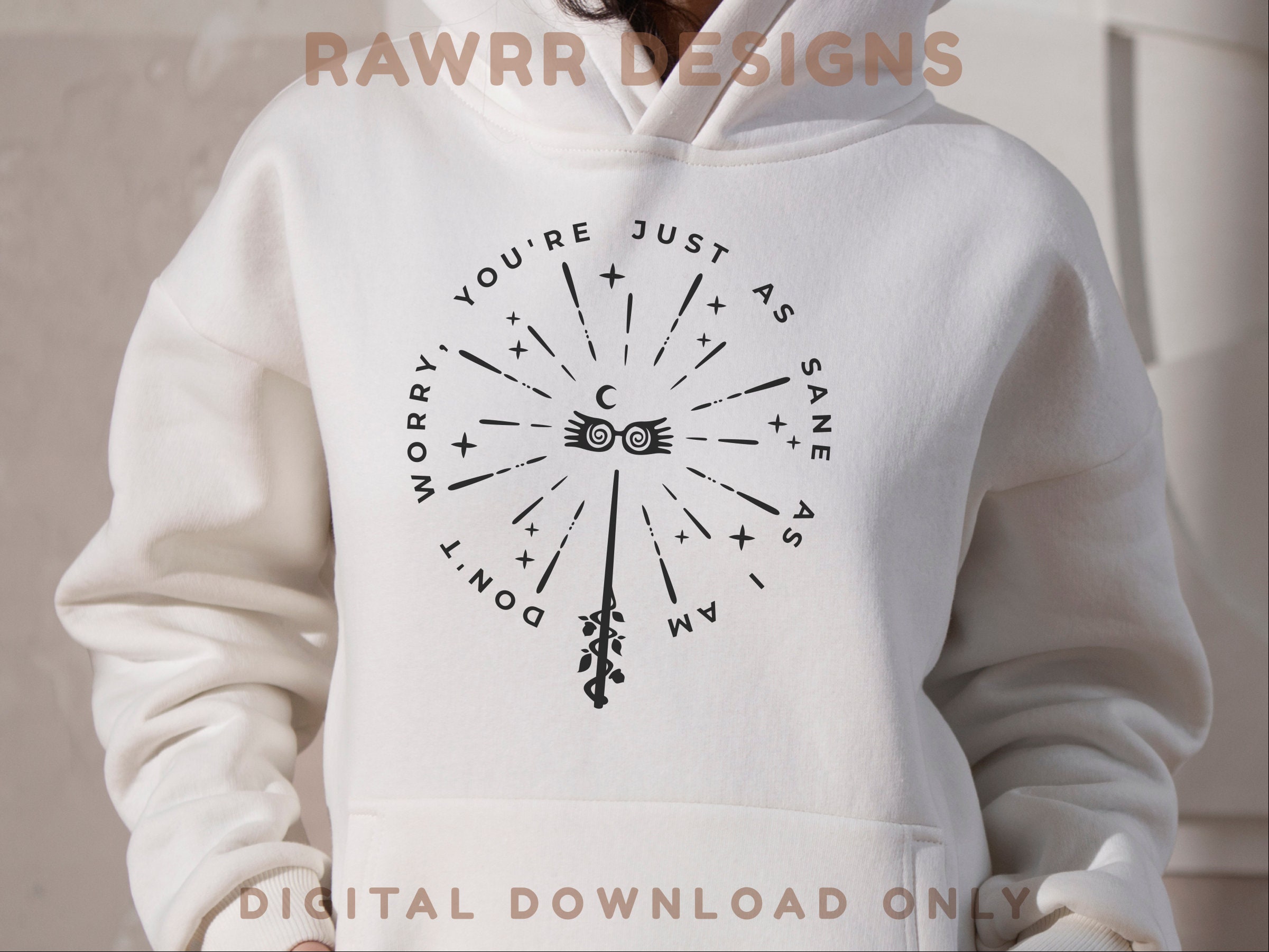 HP Luna Lovegood Wand | Wizarding World | Digital Download | SVG PNG ...