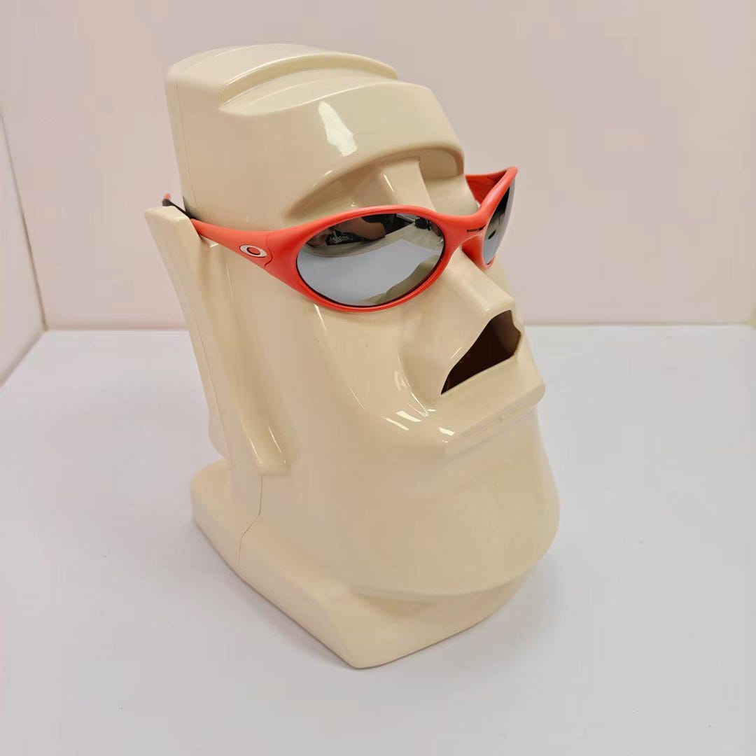Vintage Oakley X PIET Eye Jacket Polarized Sunglasses Red Frame Mercury ...