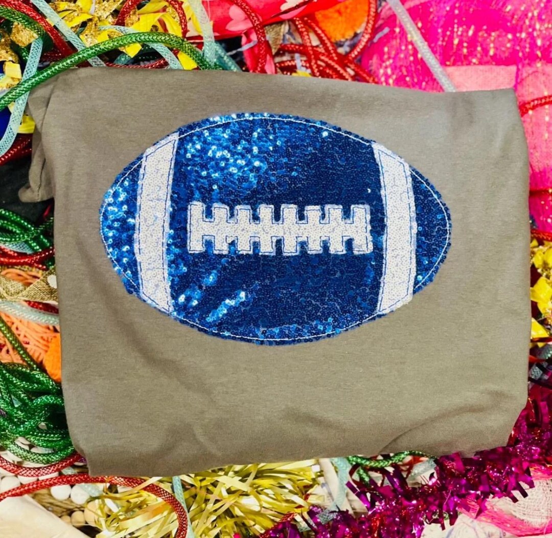 Football Season Shirt, Sparkly, Football, SHORT Sleeve Comfort Colors ...