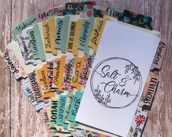 Bible Tabs Laminated Bible Tabs With Adhesive Books of the Bible Tabs ...