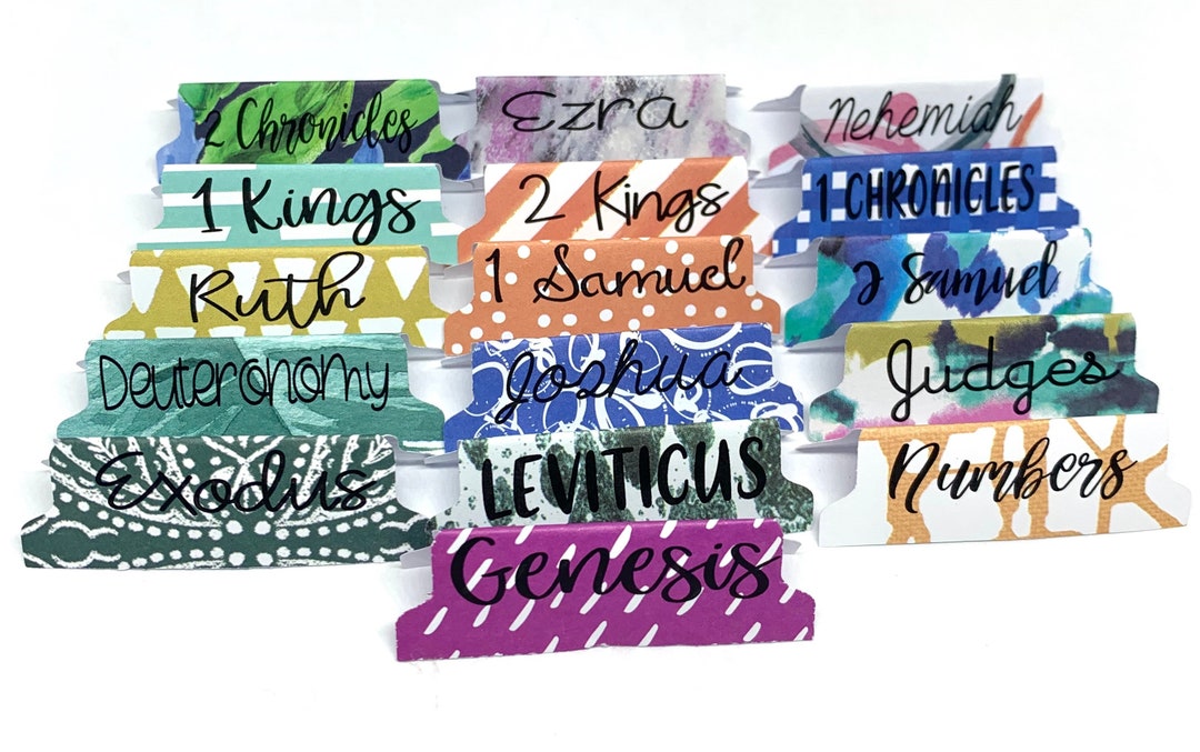Holding My World Books of the Bible Tabs With Pretty Gifts for ...