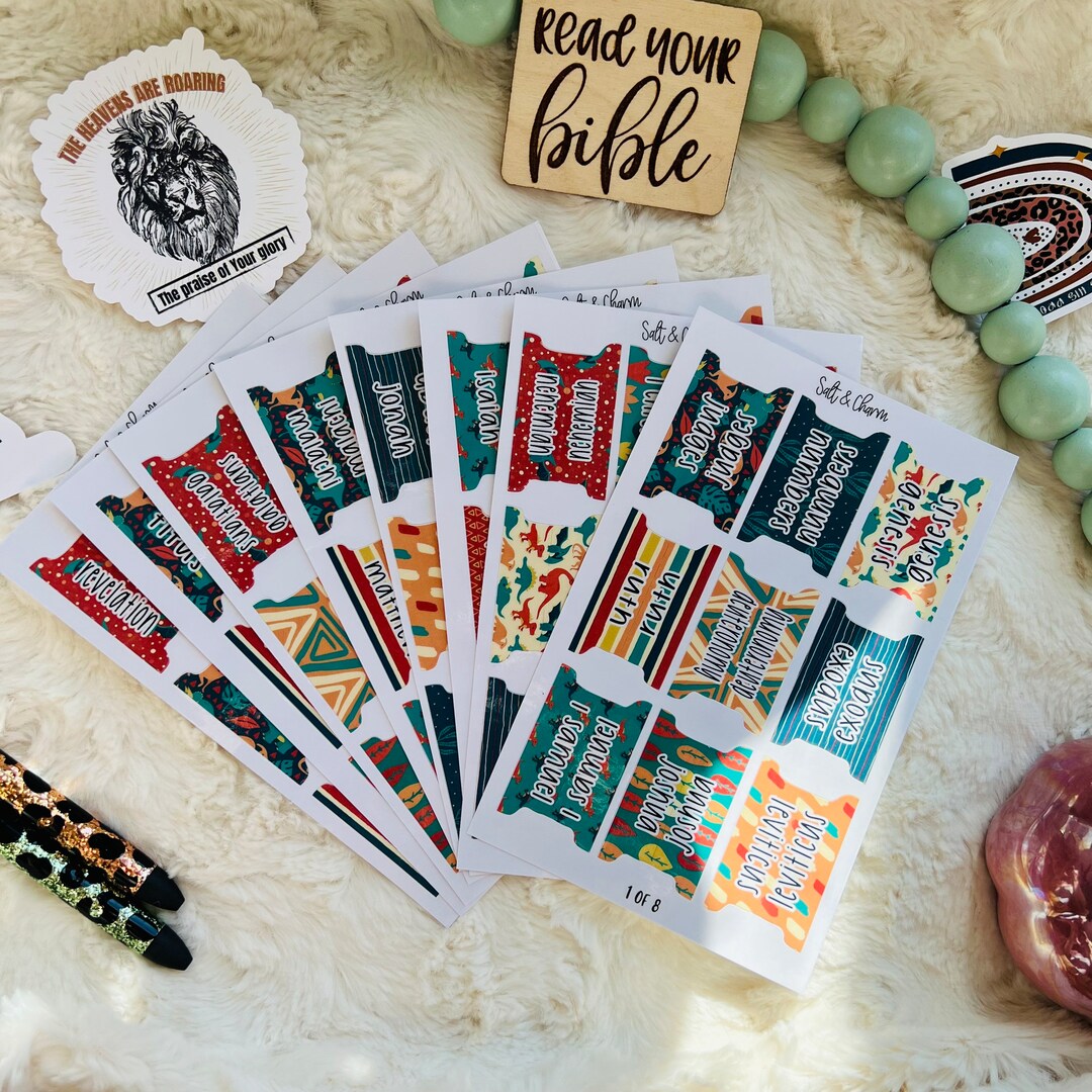Bible Tabs Laminated Bible Tabs With Adhesive Books of the Bible Tabs ...