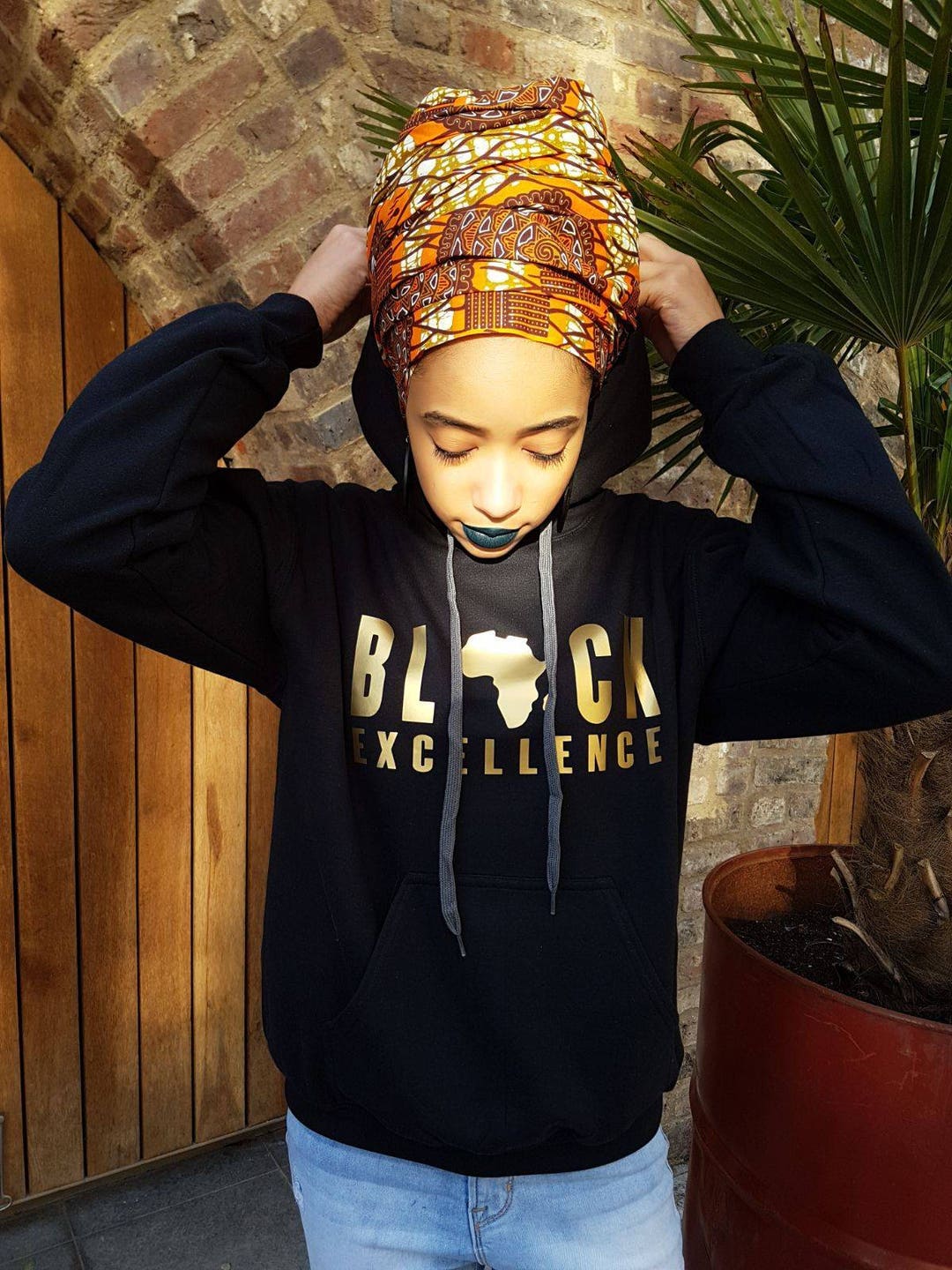 Printed Sweatshirt/ African Hoodie/ African Print Hoodie/ African Map ...