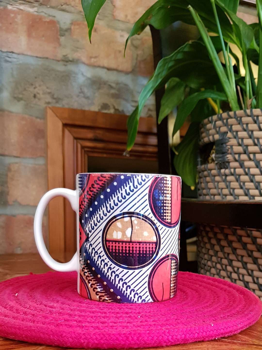 Bold Print Gift Mug/ Ceramic Mugs/ Unique Coffee Mugs / Colourful ...