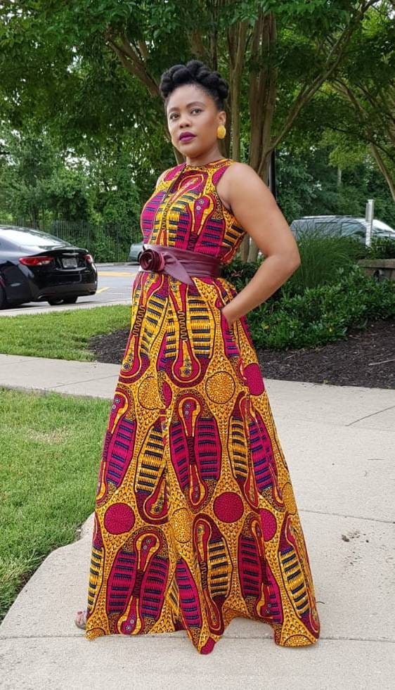 Ankara Maxi Dress African Print Maxi Dress Long African Etsy Uk