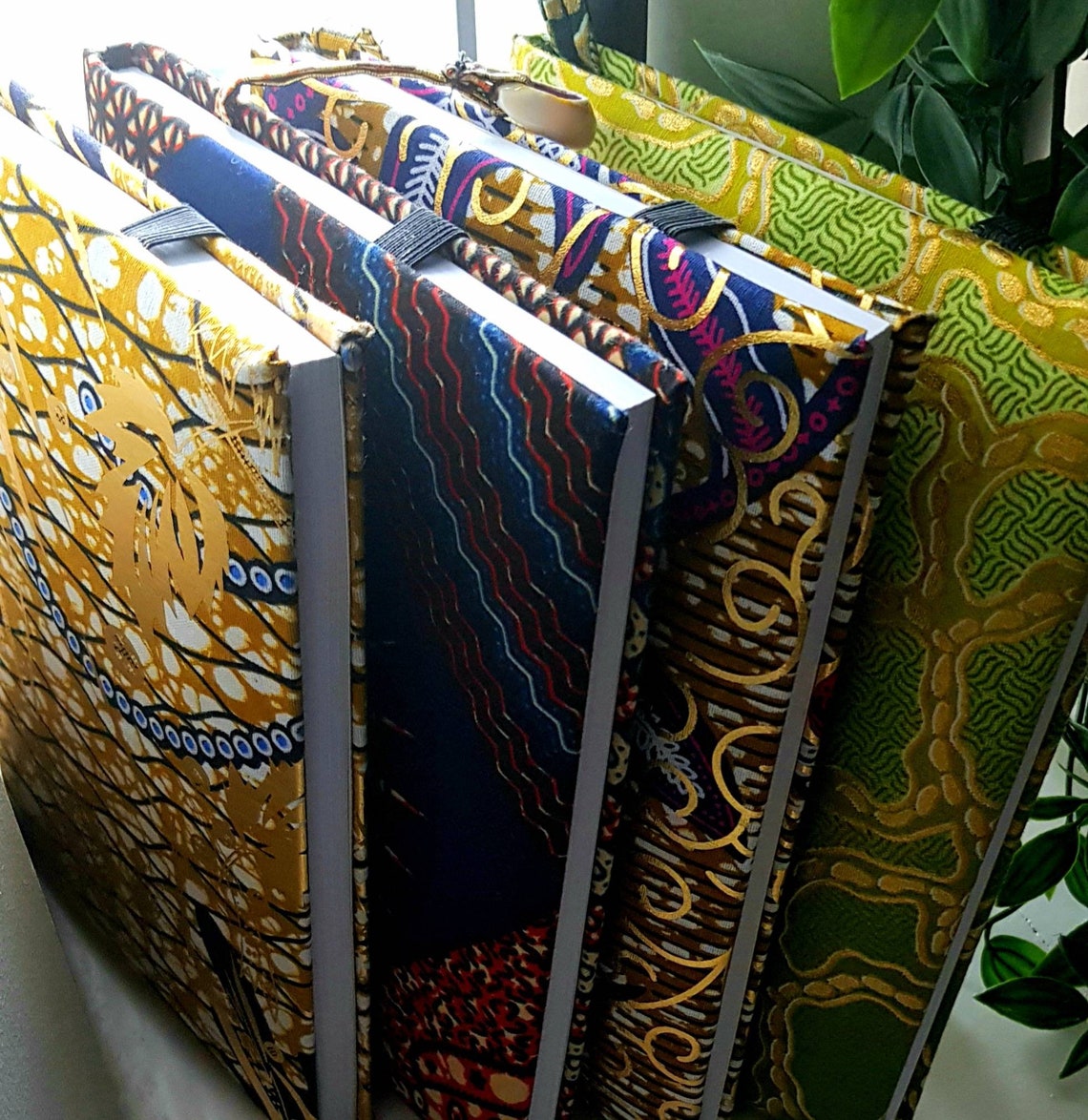 A5 African Print Fabric Notebook: Padded Journal With Cowrie Shell ...
