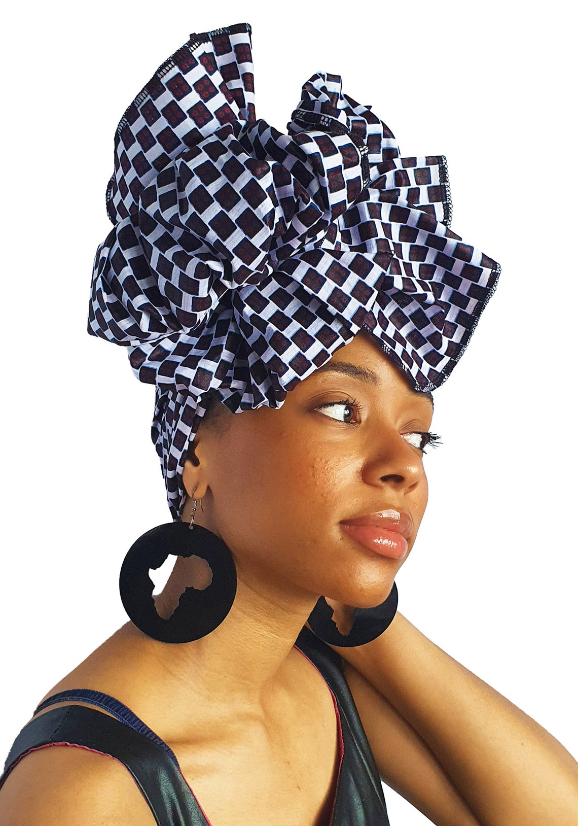 Gift ideas/ African print head wrap/ head dress / turban/ | Etsy