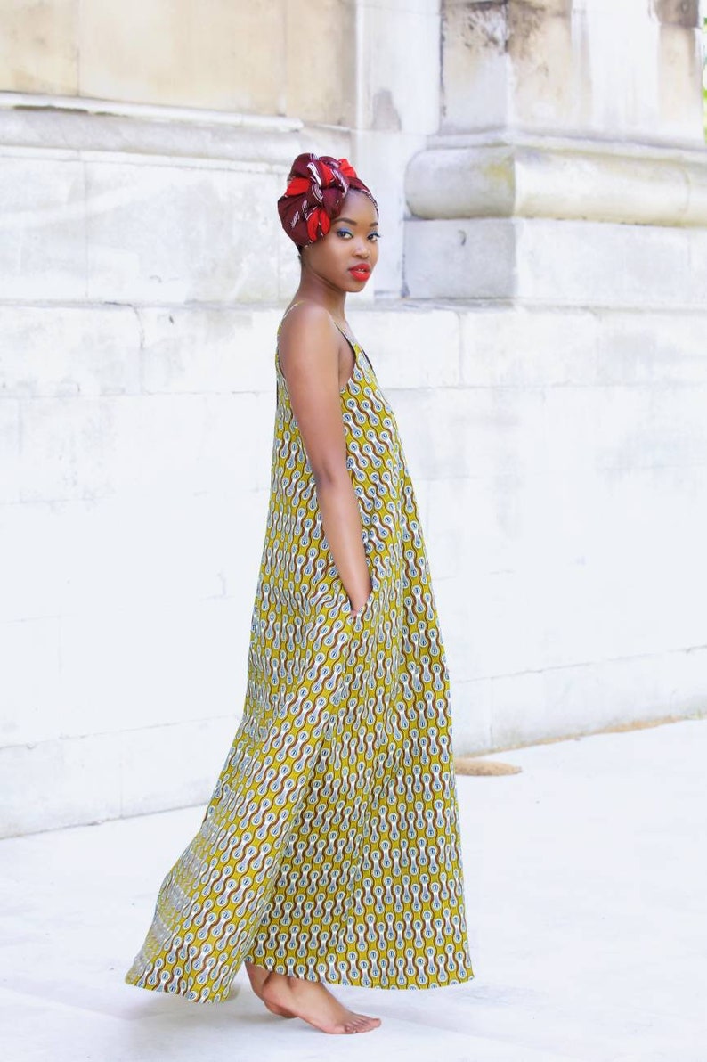 Ankara Print Maxi Dress/ African Print Maxi Dress/ African - Etsy