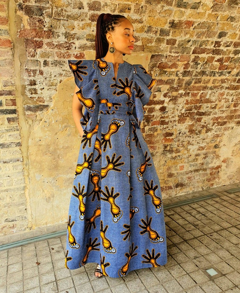 Ankara African Print Maxi Dress Long African Dress African Etsy Uk
