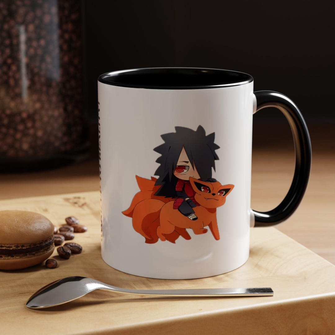 Chibi Madara With Kurama Mug | Minimalist Naruto Anime Manga Ceramic ...