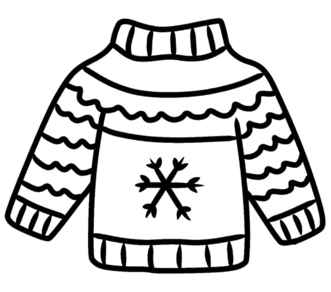 Winter Doodles Coloring Pages & Clipart | Printable PDF | PNG Icons ...