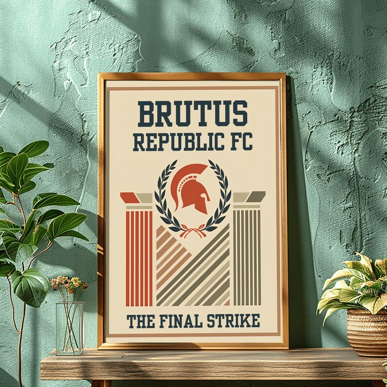 Brutus Retro Football Club, Roman Empire Soccer Poster, Sport Team Logo ...