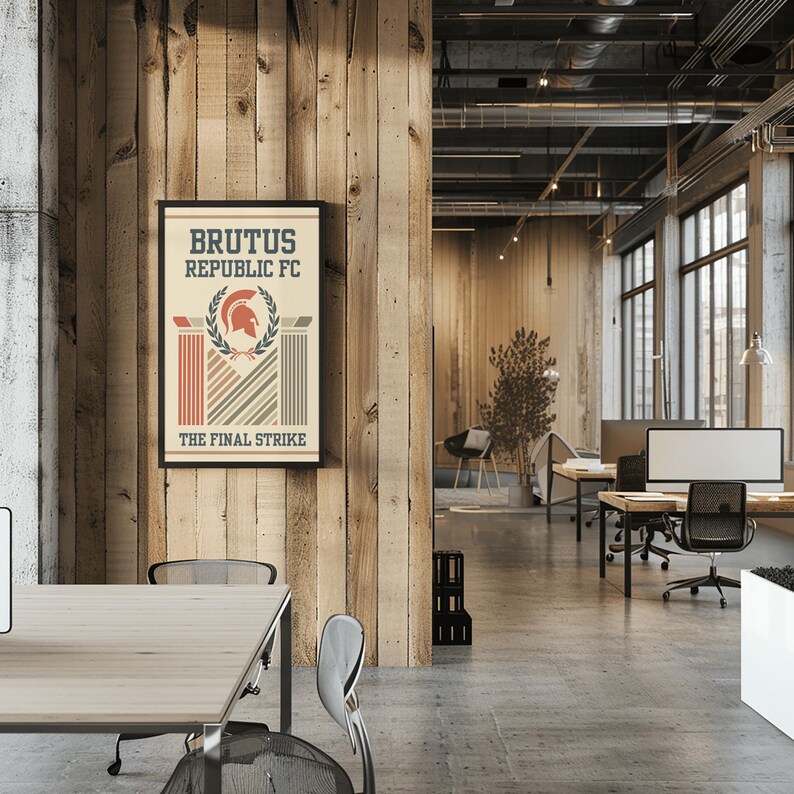 Brutus Retro Football Club, Roman Empire Soccer Poster, Sport Team Logo ...