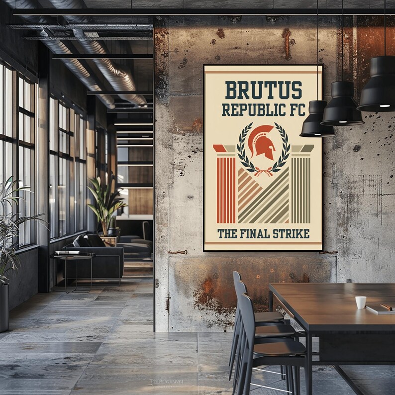 Brutus Retro Football Club, Roman Empire Soccer Poster, Sport Team Logo ...