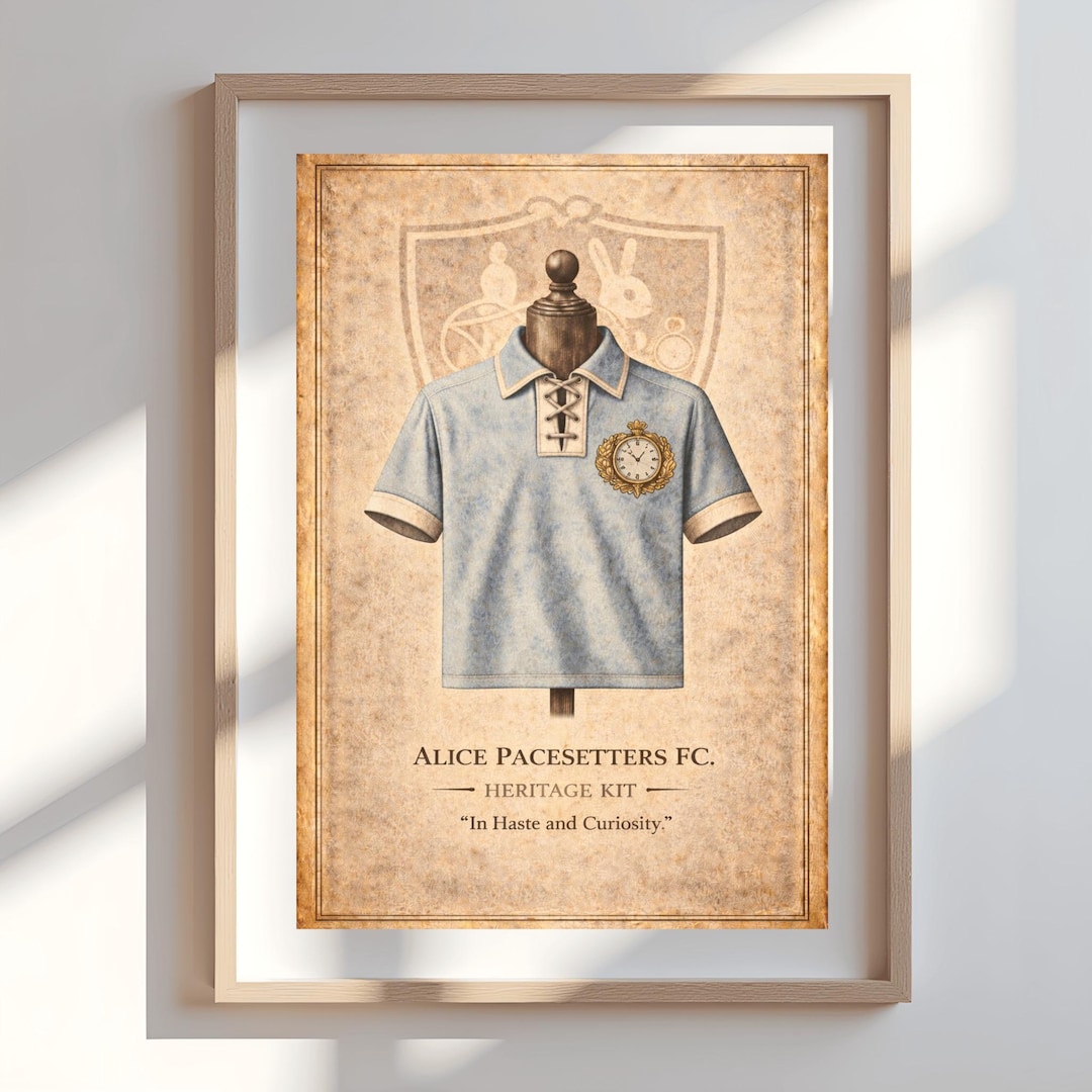 Alice in Wonderland Football Club, Soccer Kit Lace up Collar Shirt, Man ...