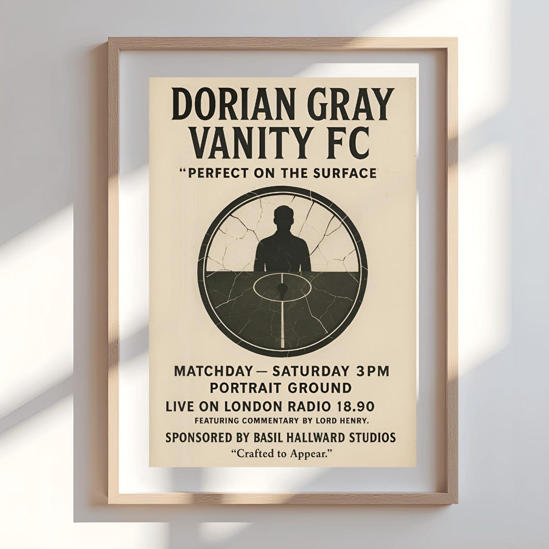 Dorian Gray Retro Football Club, Soccer Poster Digital Download, Crest ...