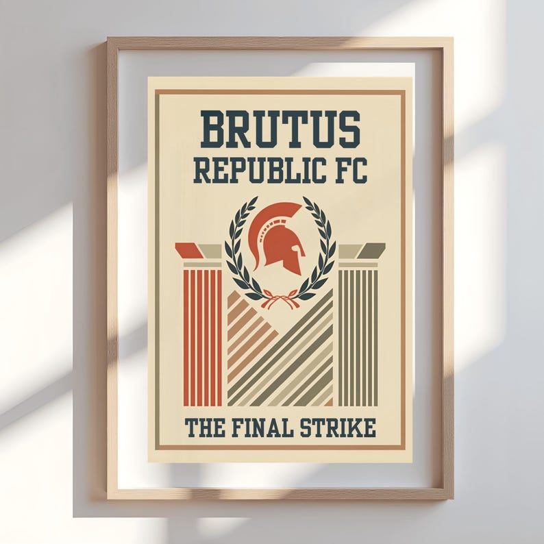 Brutus Retro Football Club, Roman Empire Soccer Poster, Sport Team Logo ...