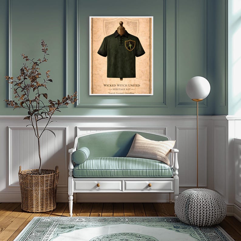 Wizard of Oz Wicked Witch Retro Football Shirt, Digital Download ...