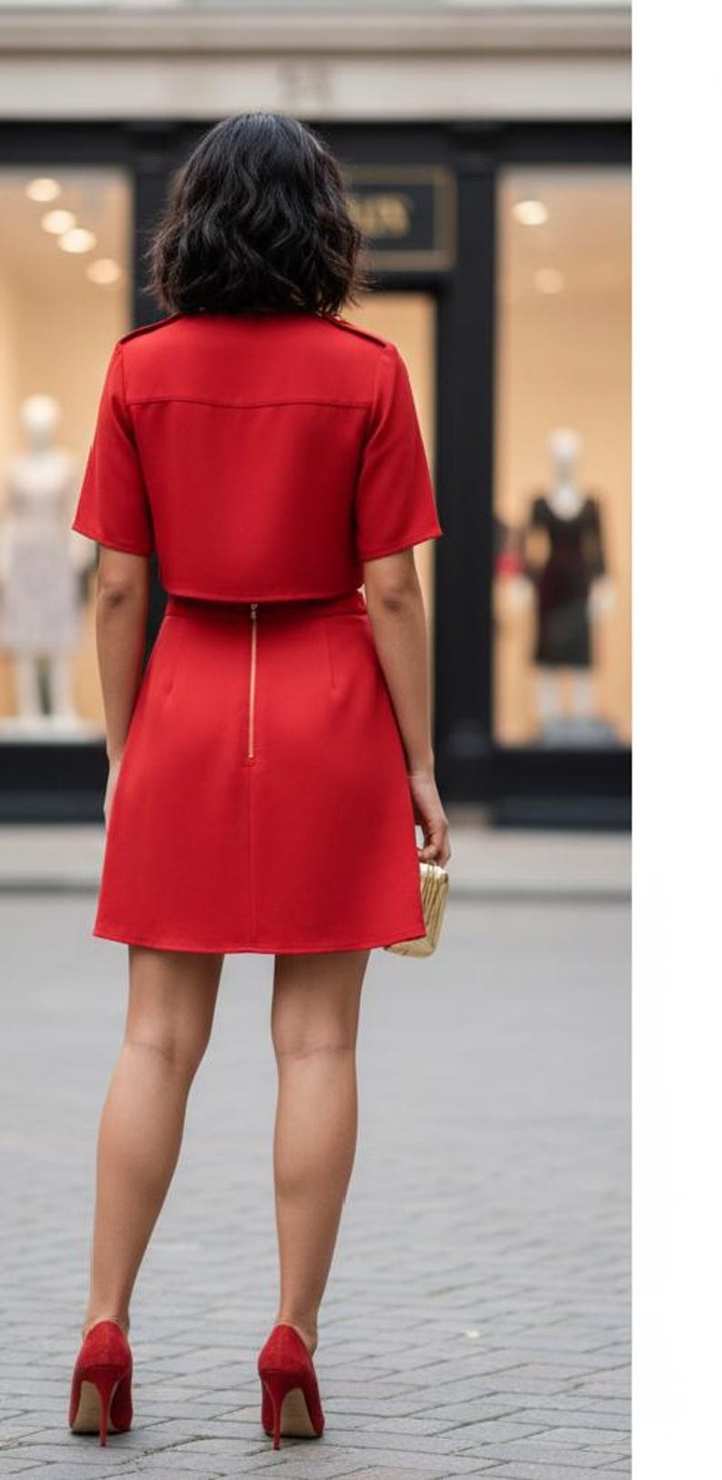 Two Piece Dress Sewing Pattern | Women's Top & Skirt Set (PDF A0 A4 US ...