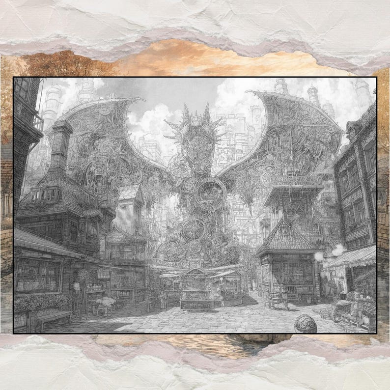 10 Clockwork Dragon Coloring Pages | Steampunk Dragon Art for Kids ...