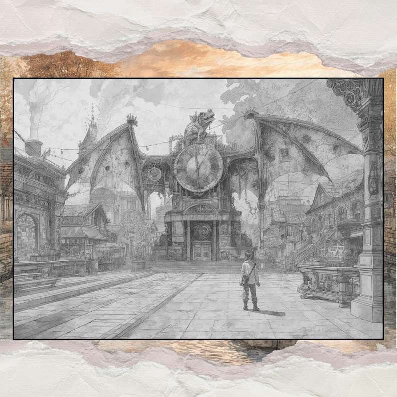 10 Clockwork Dragon Coloring Pages | Steampunk Dragon Art for Kids ...