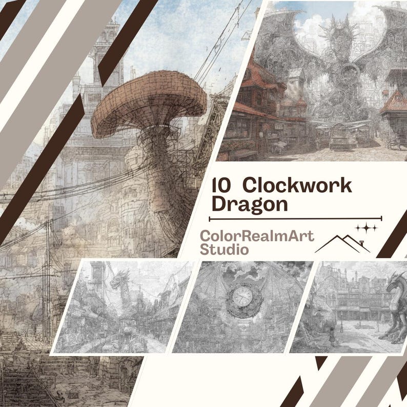 10 Clockwork Dragon Coloring Pages | Steampunk Dragon Art for Kids ...