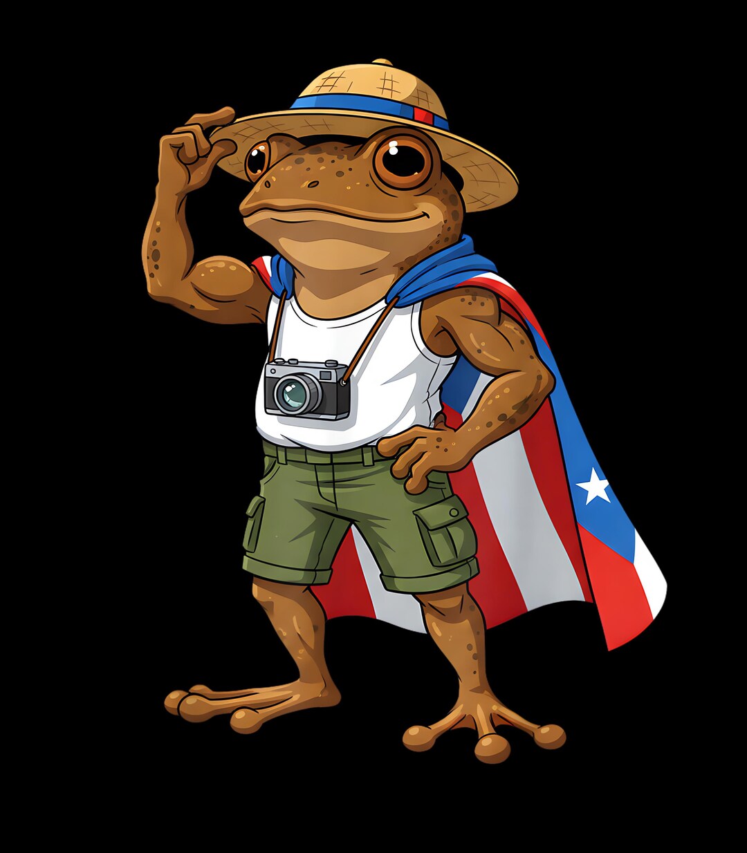 Rican Sapo Concho Coqui Frog Funny Puerto Rico Flag Hispanic SNG PNG ...