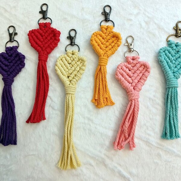 Macrame Key Chain - Etsy